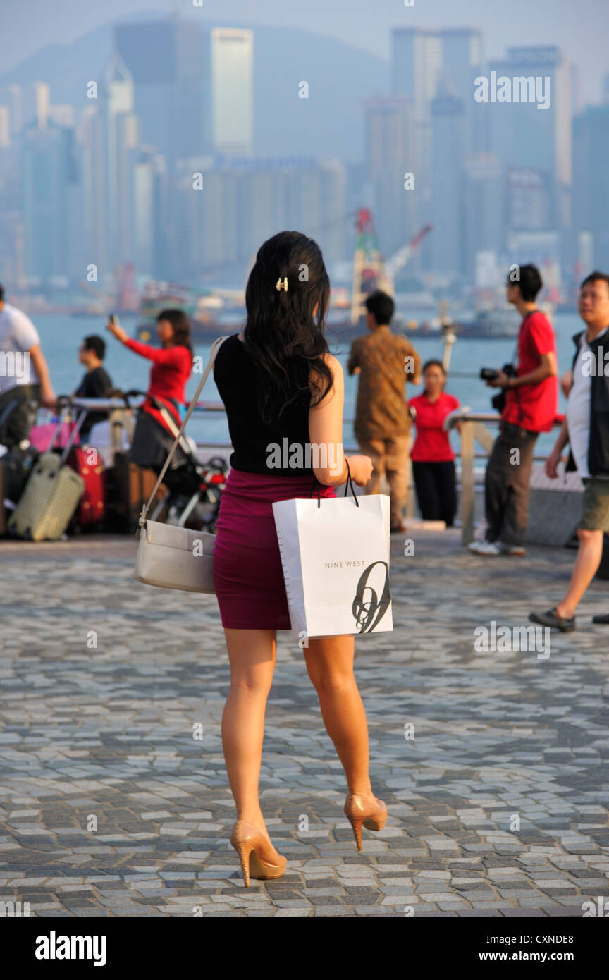 A lady going to a late afternoon date in Kowloon, Hong Kong SAR CN ...