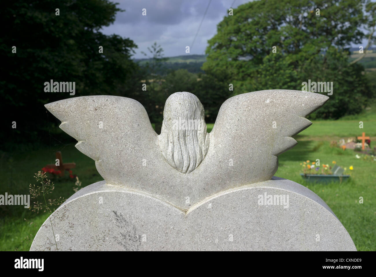 gravestones lit by the sun in a country cemetery Stock Photo - Alamy