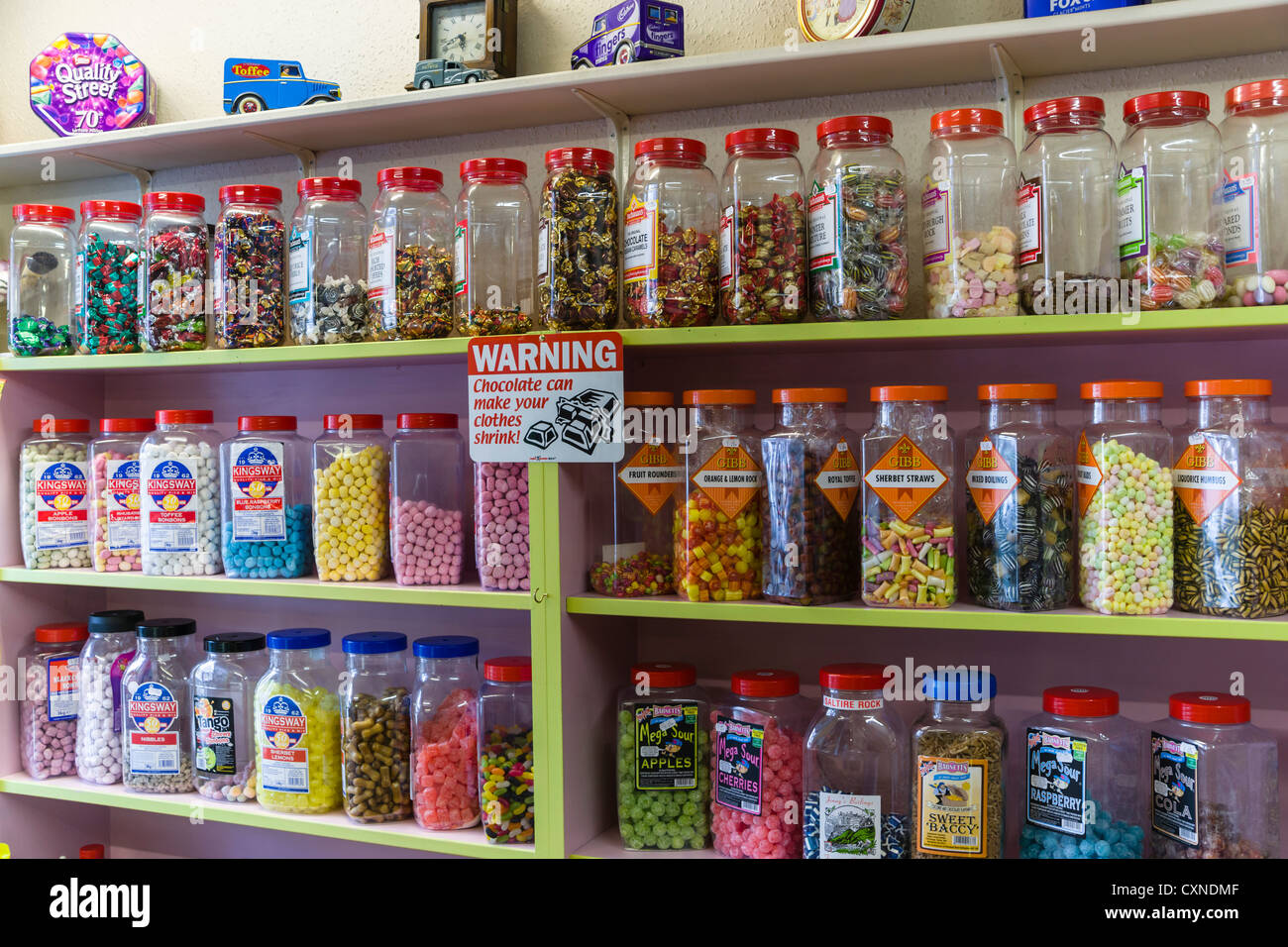 Traditional Scottish sweetie shop in East Linton, East Lothian village ...