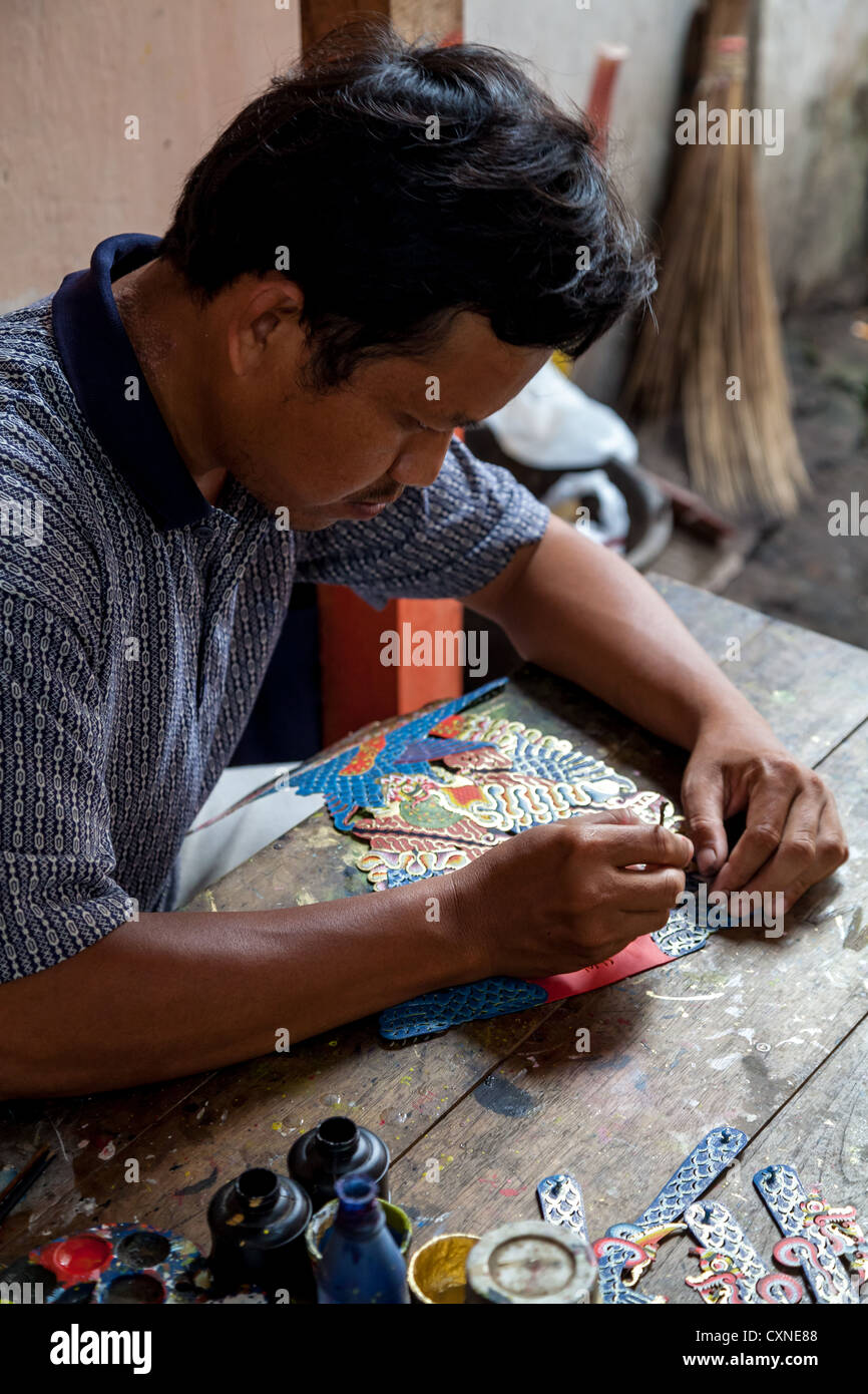 Traditional Craftsman at Work in Yogyakarta in Indonesia Stock Photo ...