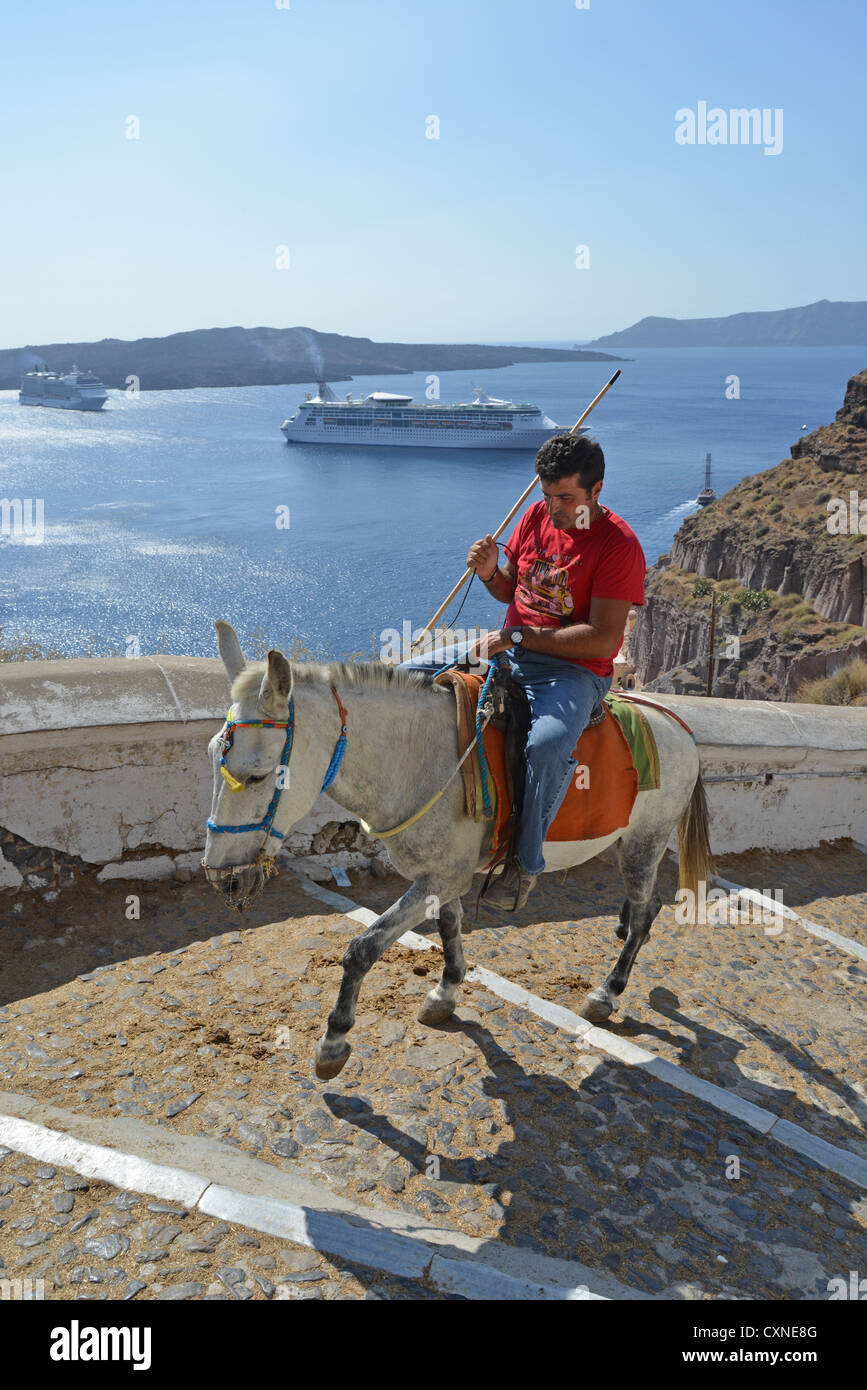 Santorini donkey rides hi-res stock photography and images - Alamy