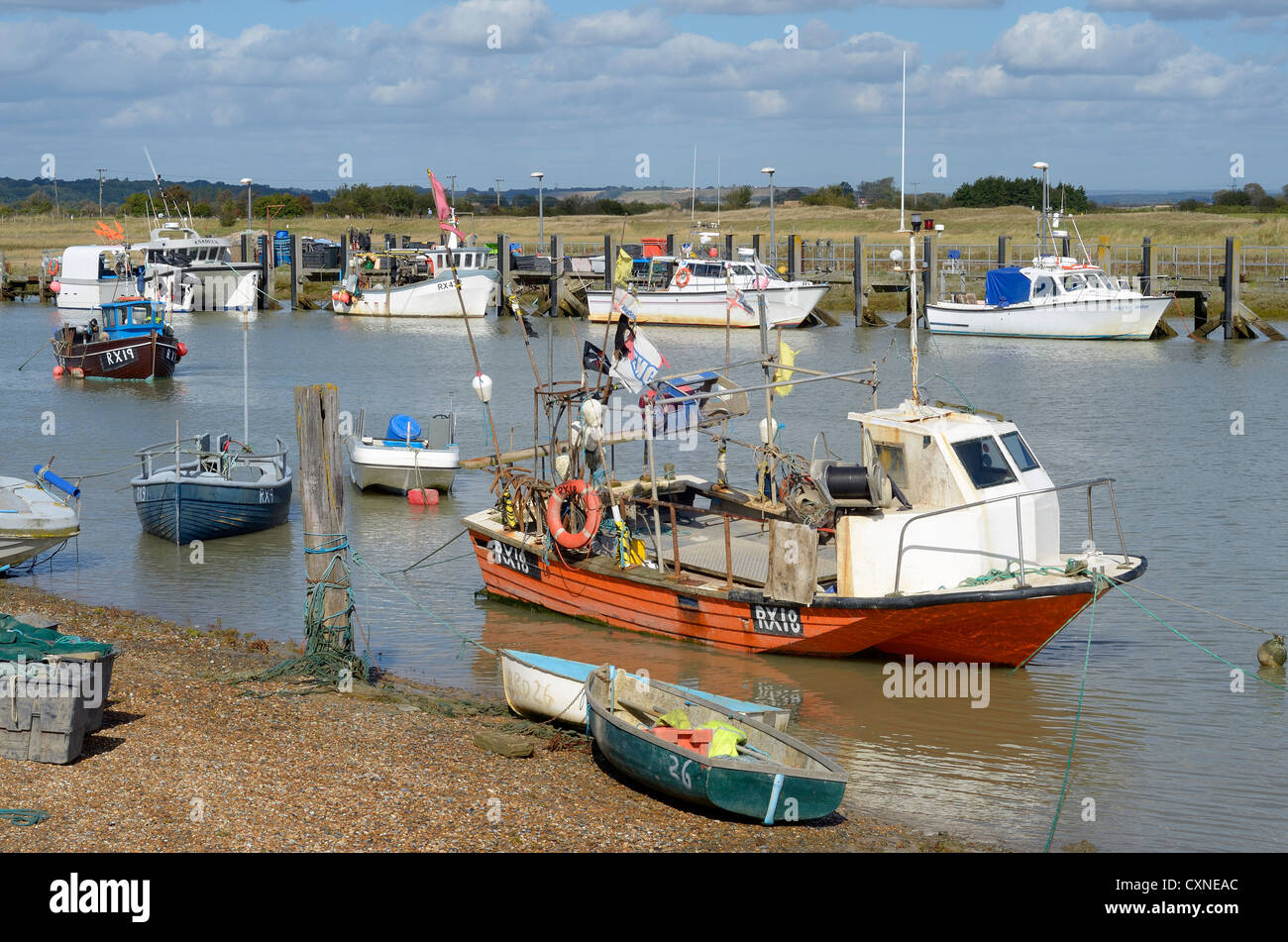 RYE HARBOUR ON THE RIVER ROTHER. SUSSEX. ENGLAND. UK Stock Photo - Alamy