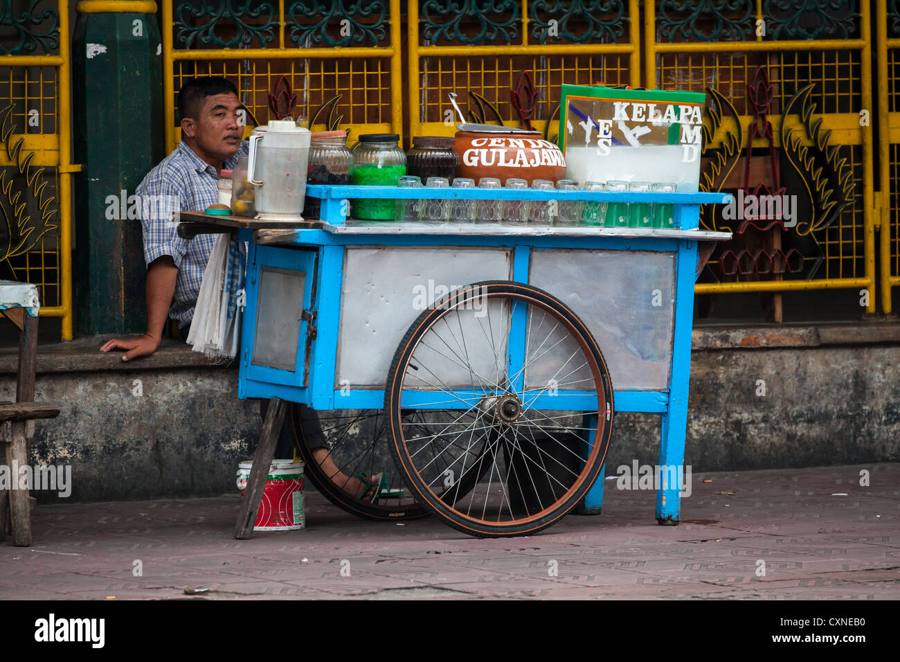Mobile Snack Stall in Yogyakarta in Indonesia Stock Photo - Alamy