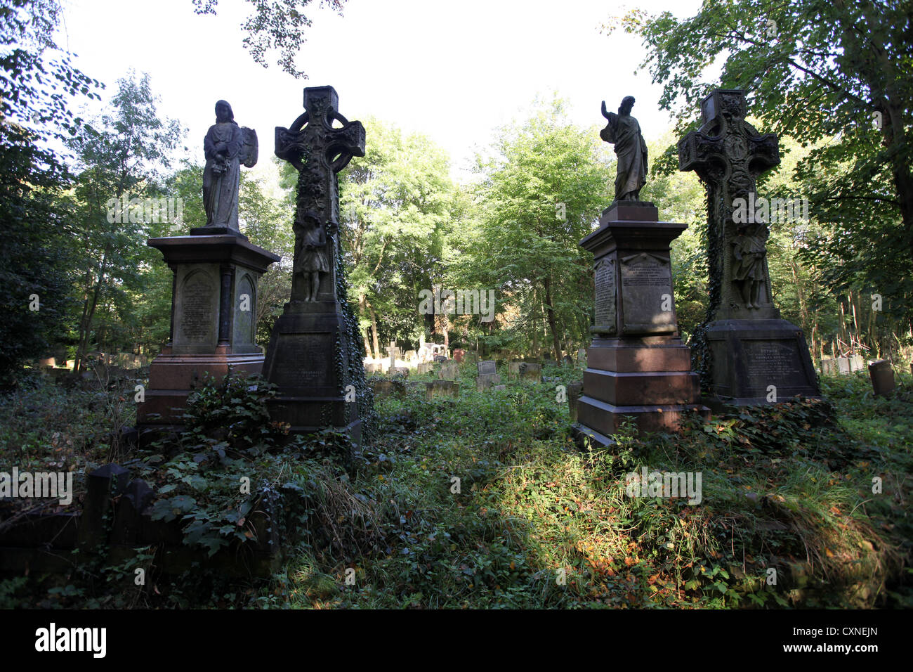 Tower Hamlets Cemetery Park in the East End of London near Mile End ...