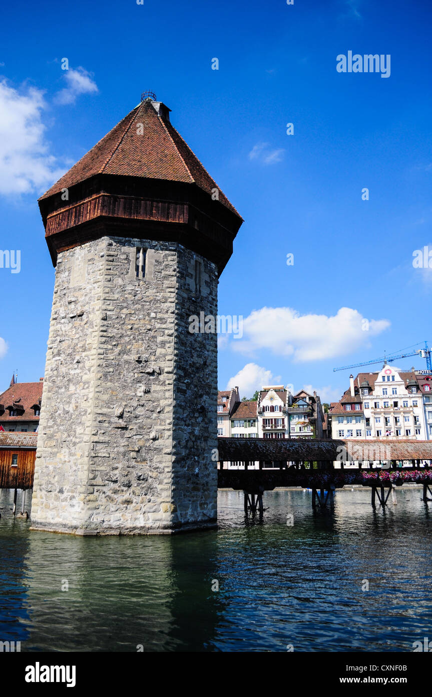 Historical chapel bridge lake lucerne hi-res stock photography and ...