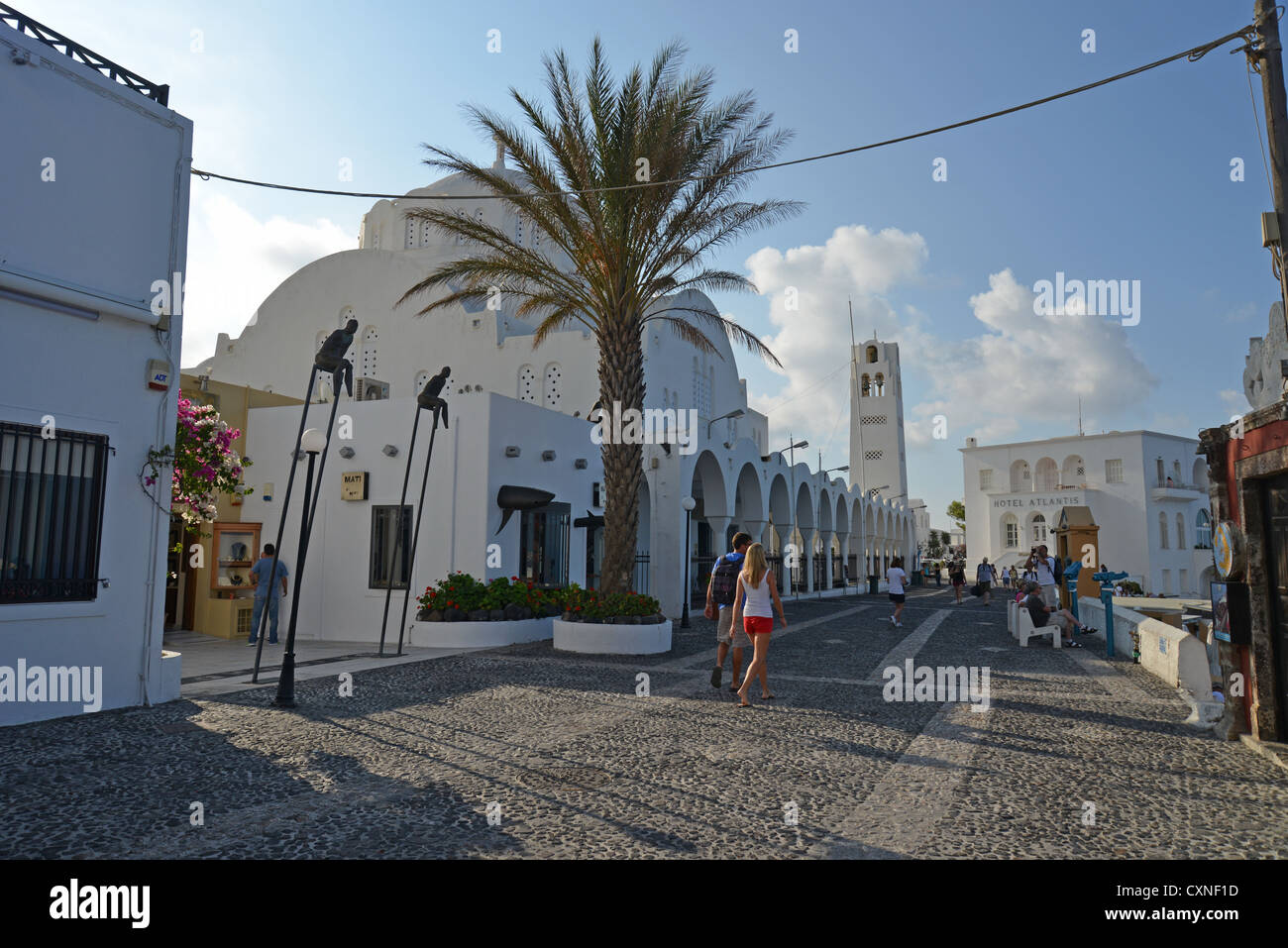 Fira santorini street hi-res stock photography and images - Alamy