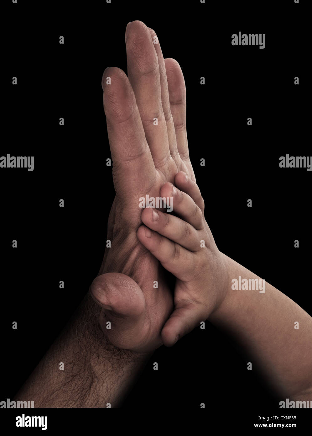 baby hand with father's hand Stock Photo - Alamy