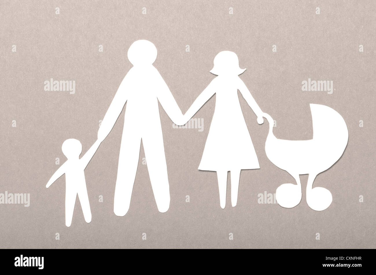 Closeup of paper family Stock Photo - Alamy