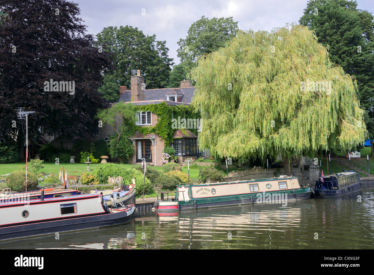 the river avon bidford on avon warwickshire the midlands england uk ...