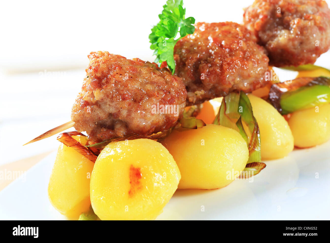 Meatballs on stick hi-res stock photography and images - Alamy
