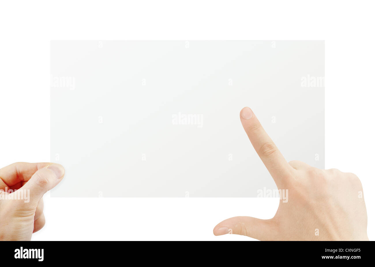 Hand holding paper Stock Photo - Alamy