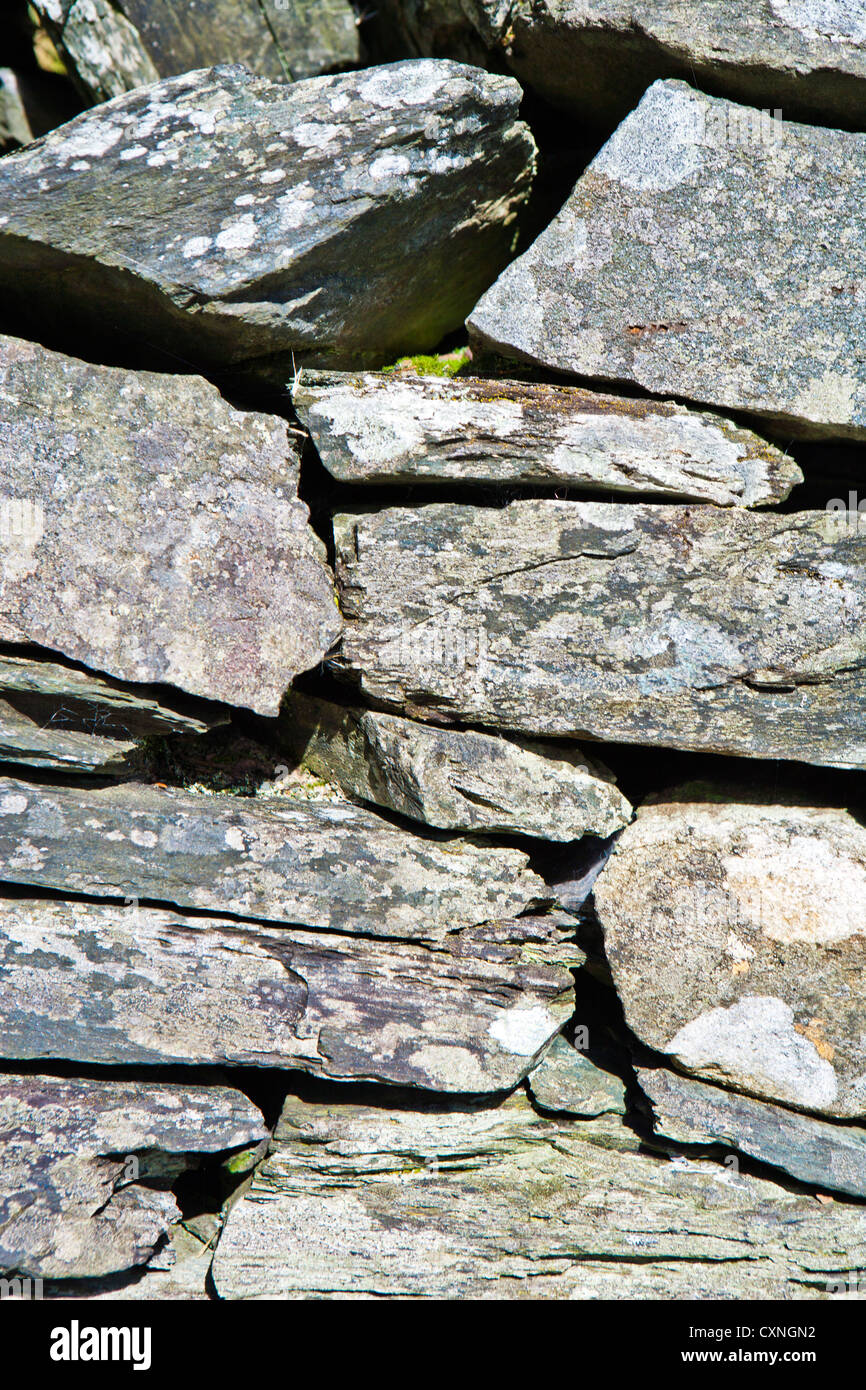Stone wall detail Stock Photo - Alamy