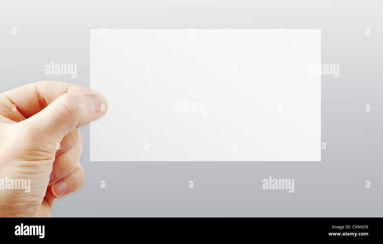 Hand holding paper Stock Photo - Alamy