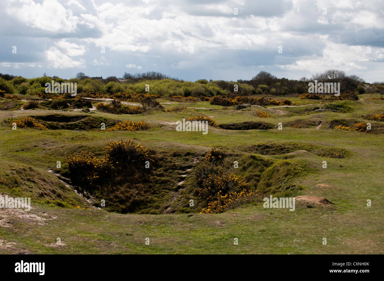 Bomb craters d day hi-res stock photography and images - Alamy