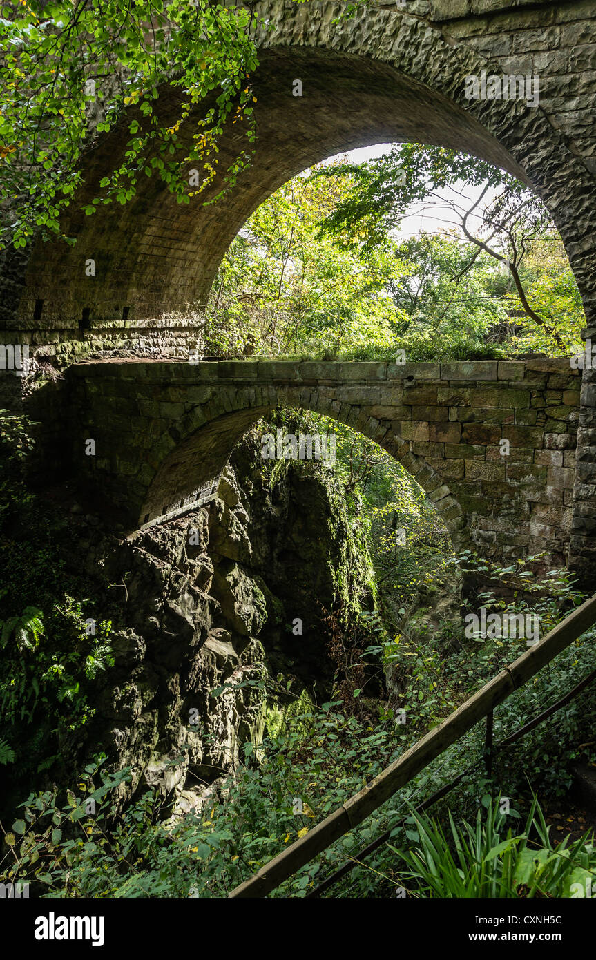 The gorge of the River Devon at Rumbling Bridge, Perth and Kinross ...