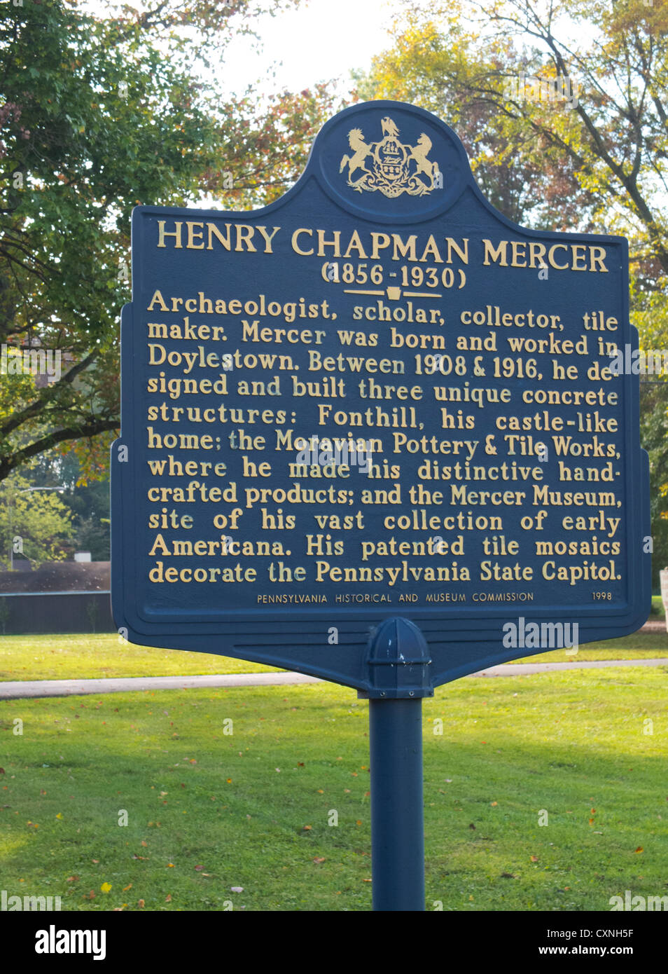 Mercer Museum sign Doylestown PA Stock Photo - Alamy