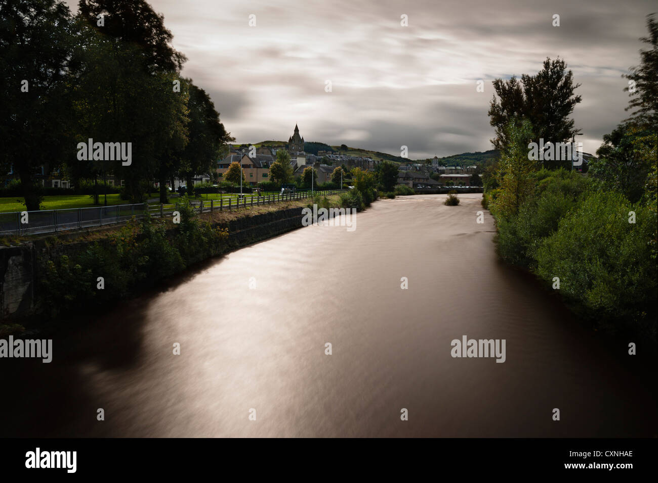 The River Teviot at Hawick in the Scottish Borders Stock Photo - Alamy