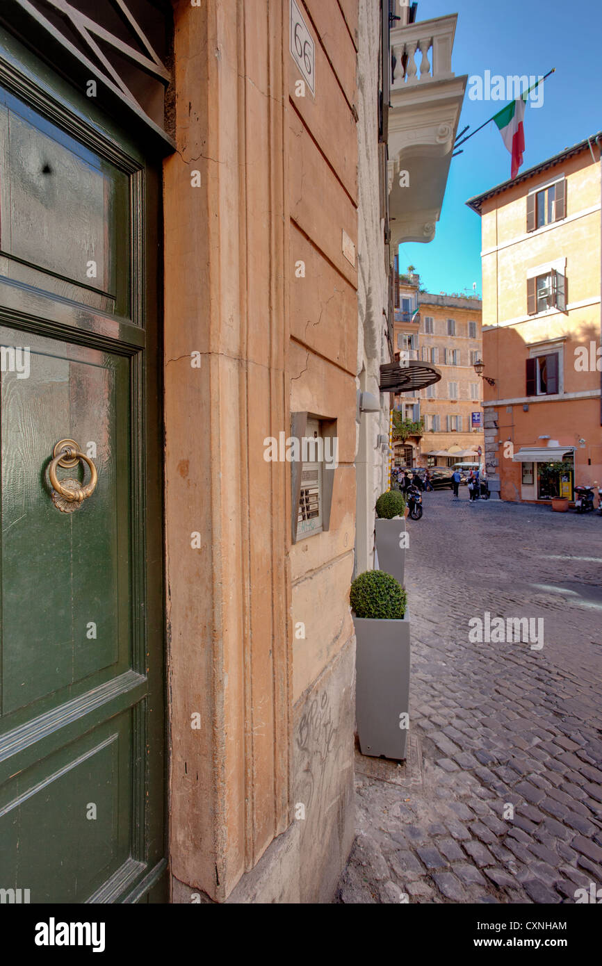Entrance to building, Rome, Italy Stock Photo - Alamy