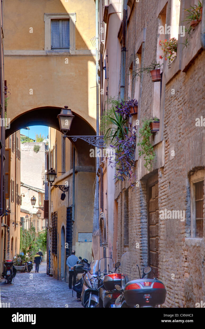 Moped in side street hi-res stock photography and images - Alamy