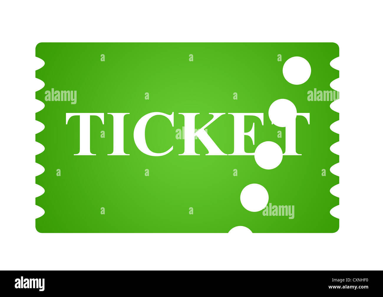 Eco green ticket isolated on white background with copy space Stock ...
