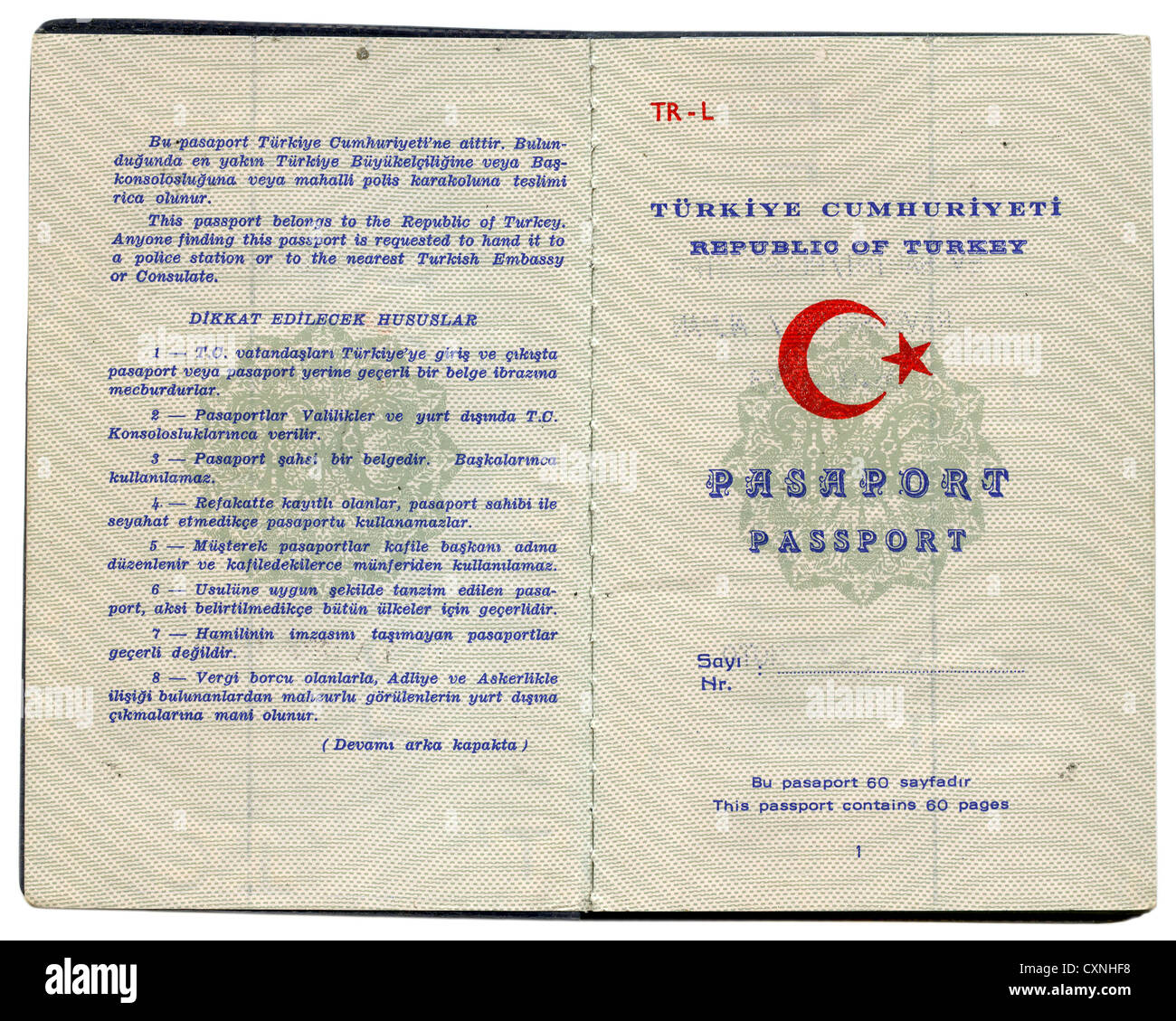 Turkish passport isolated on white background Stock Photo - Alamy