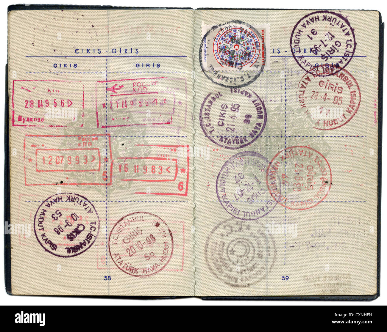 Turkish passport isolated on white background Stock Photo - Alamy