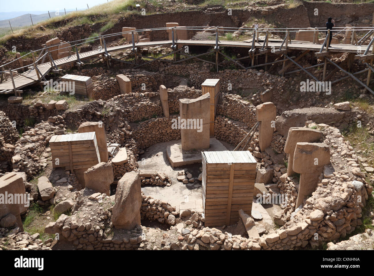 Early neolithic archaeological site of Gobekli Tepe, Sanliurfa, south ...
