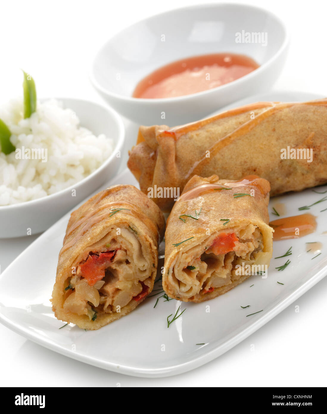 Fried Chicken Spring Roll High Resolution Stock Photography and Images ...