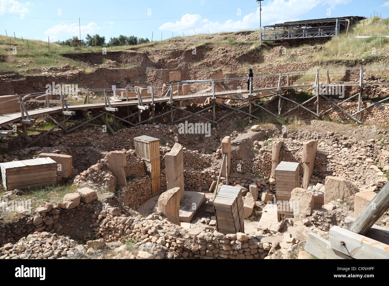 Early neolithic site of Gobekli Tepe, Sanliurfa south east Turkey Stock ...