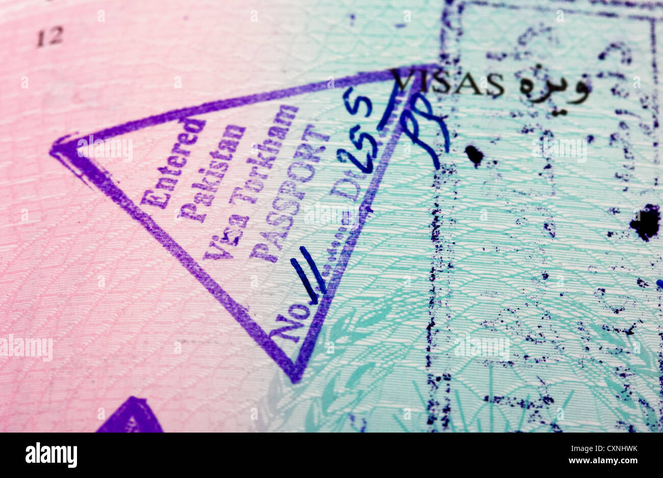 Afghanistan visa stamp passport hi-res stock photography and images - Alamy