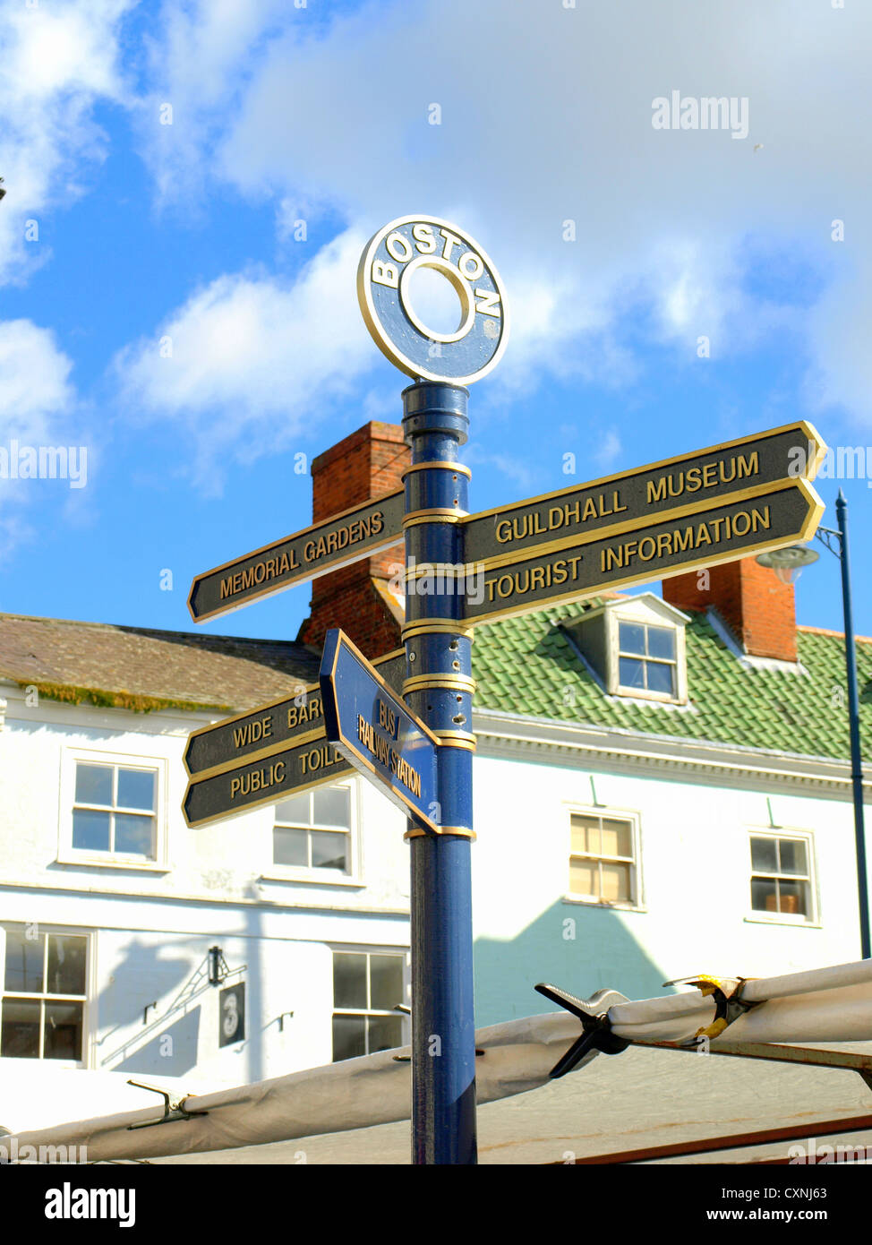 A directional information sign in the Market place at Boston ...