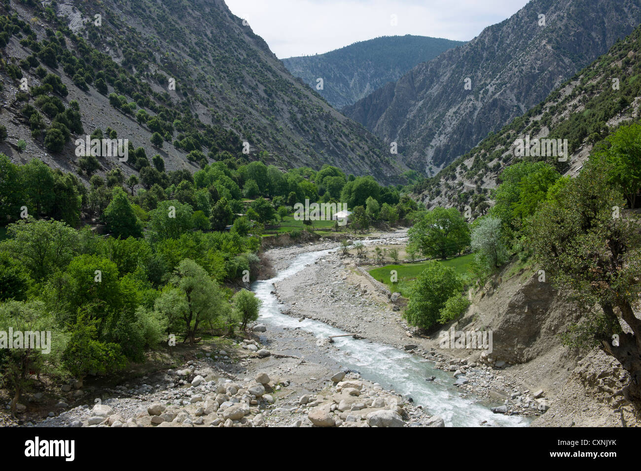 Looking up the Rumbur Valley, Chitral, Khyber-Pakhtunkhwa, Pakistan ...