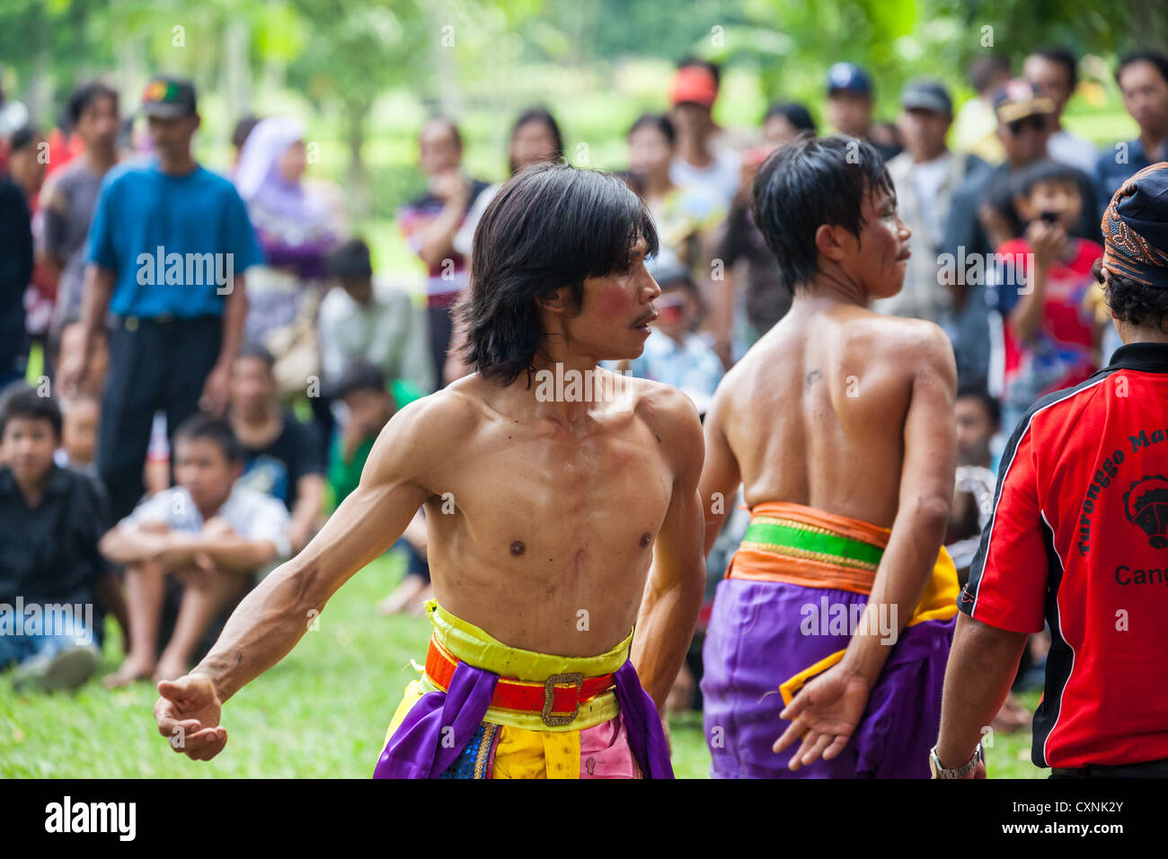 Traditional Folk Dancers in the Garden of the Temple Park of Prambanan ...