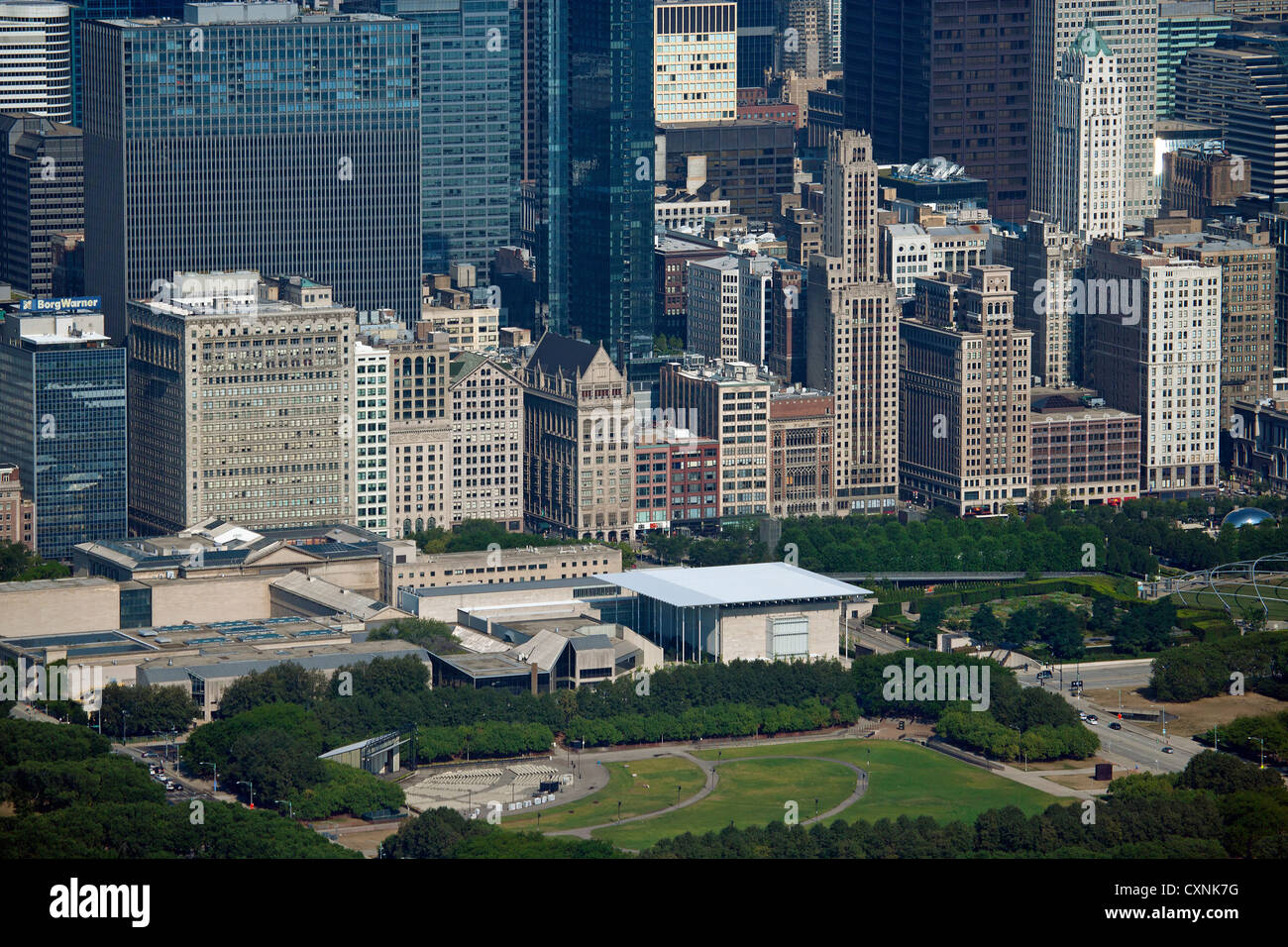 aerial photograph Michigan Avenue Chicago, Illinois Stock Photo - Alamy