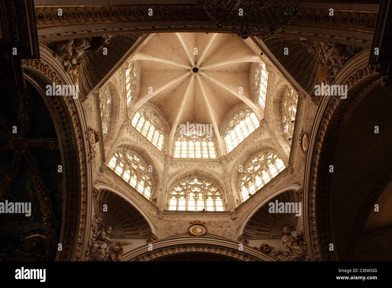 The octagon lantern in Valencia cathedral Spain Stock Photo - Alamy
