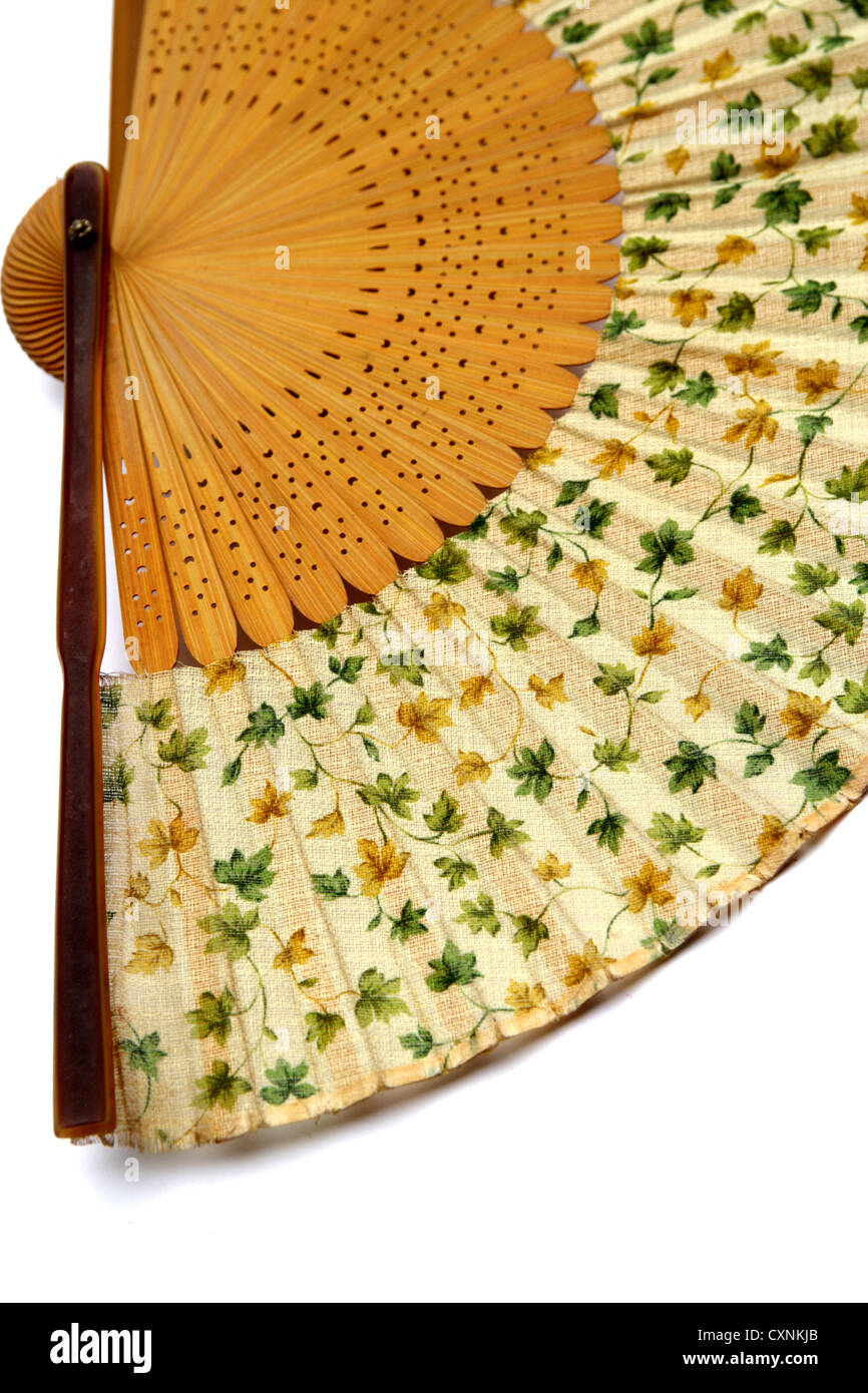 Chinese fan on white background Stock Photo - Alamy