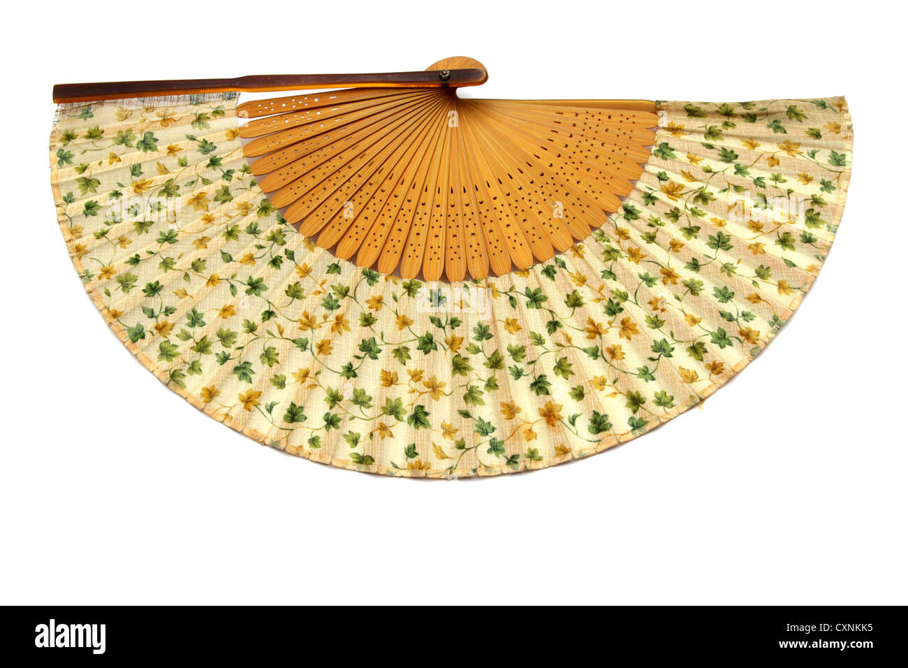 Chinese fan on white background Stock Photo - Alamy