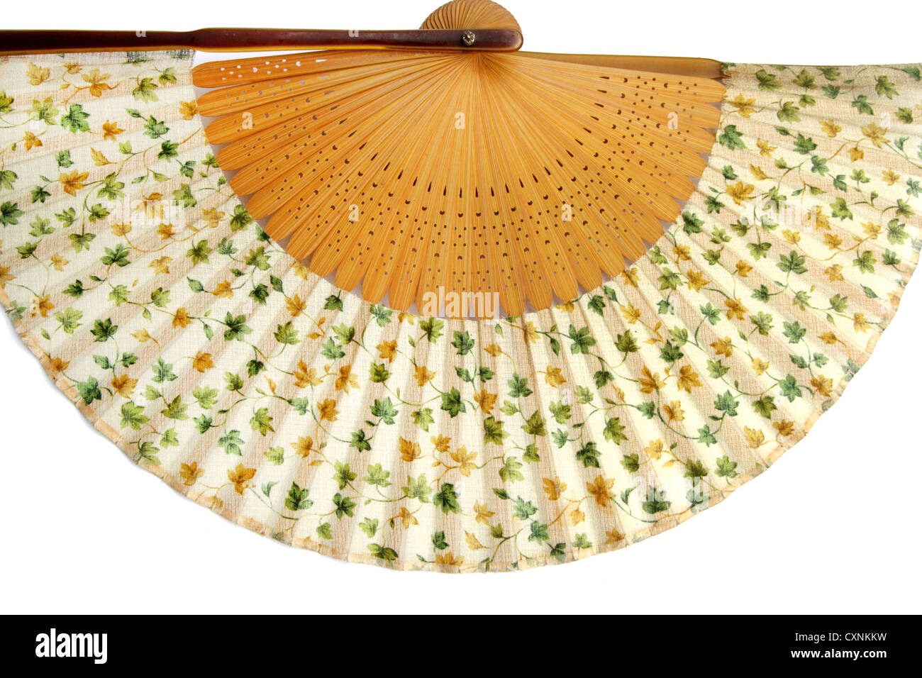 Chinese fan on white background Stock Photo - Alamy