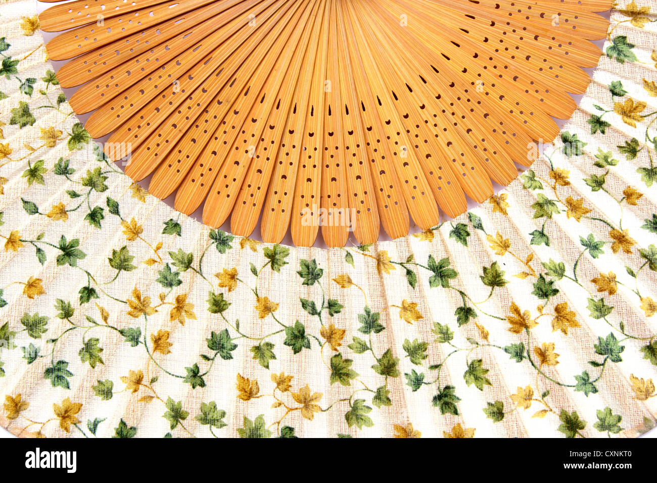 Chinese fan on white background Stock Photo - Alamy