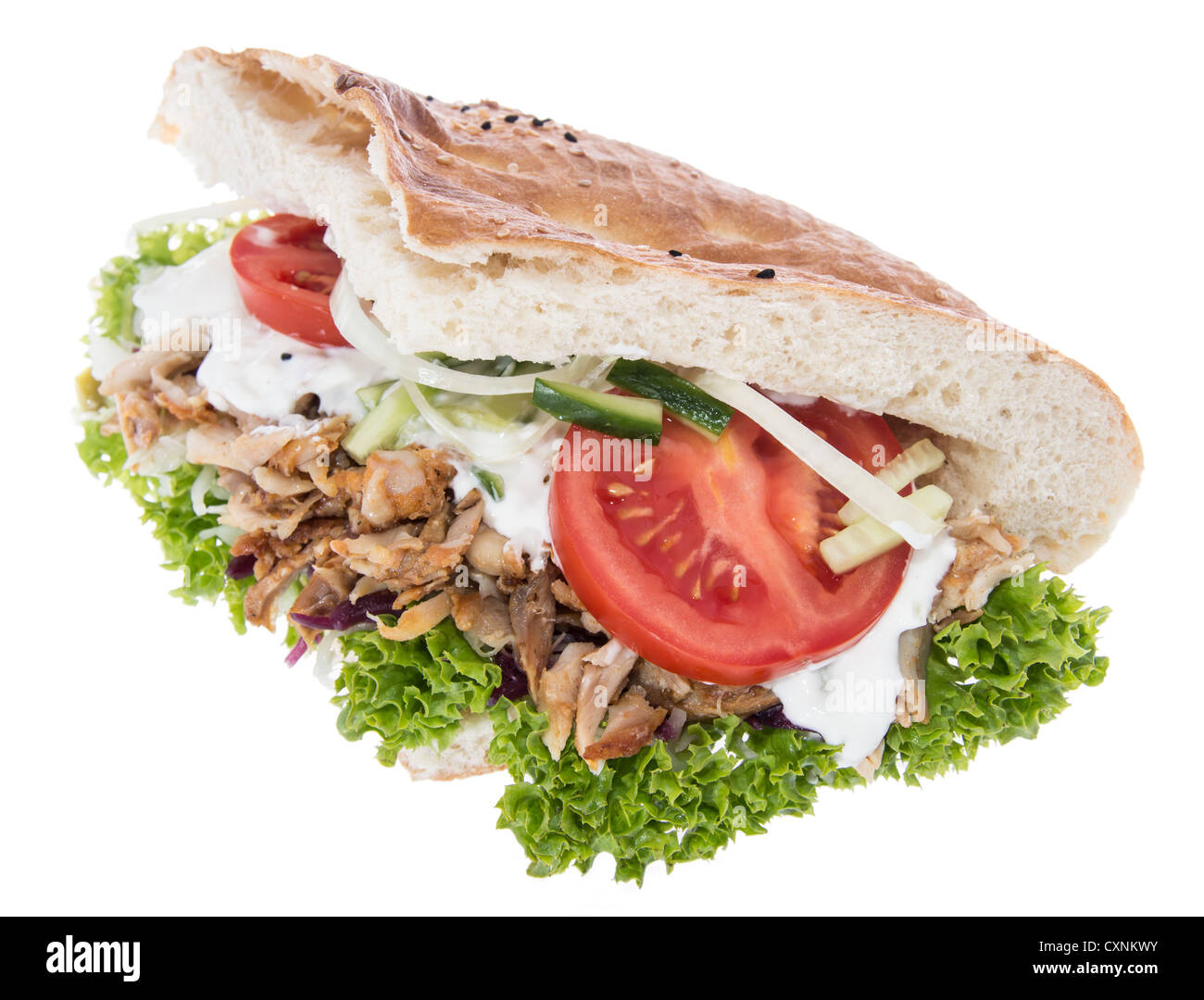Kebab isolated on white background Stock Photo - Alamy