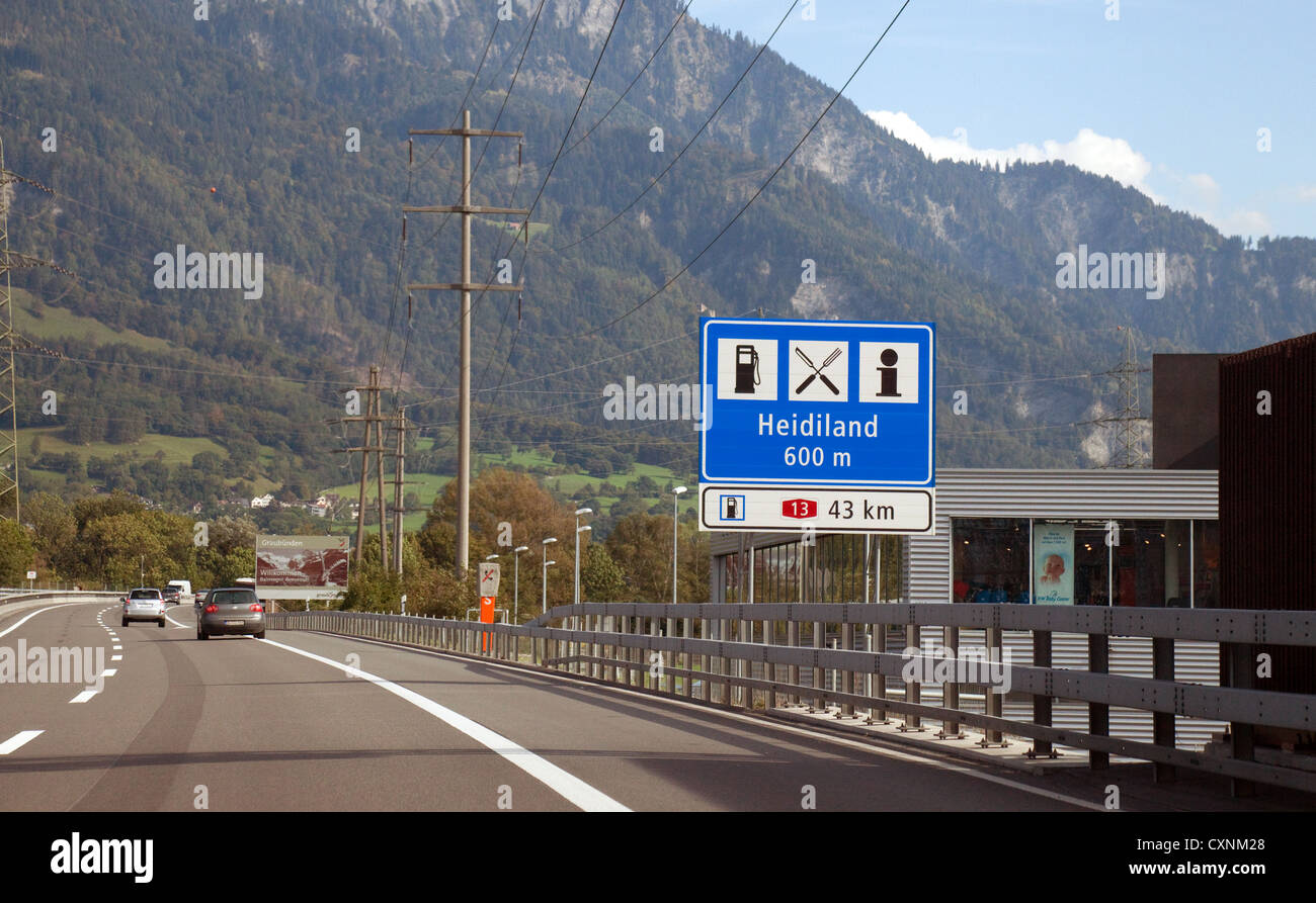 Switzerland road signs hi-res stock photography and images - Alamy