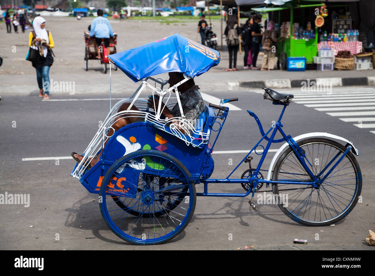 Rickshaws in Yogyakarta, Indonesia Stock Photo - Alamy