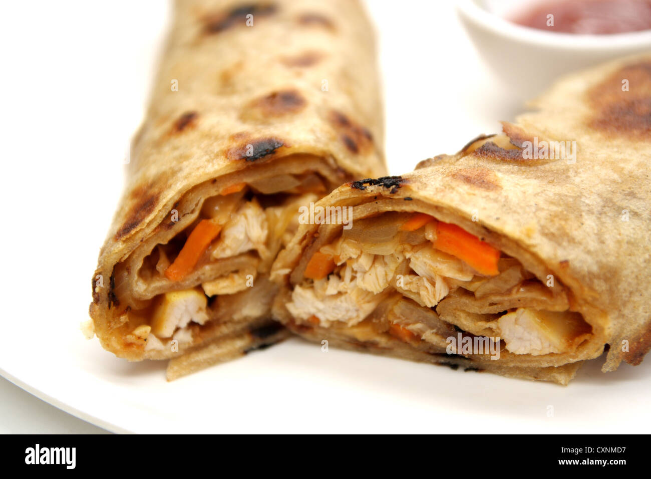Indian food , Chicken Kathi roll Stock Photo - Alamy