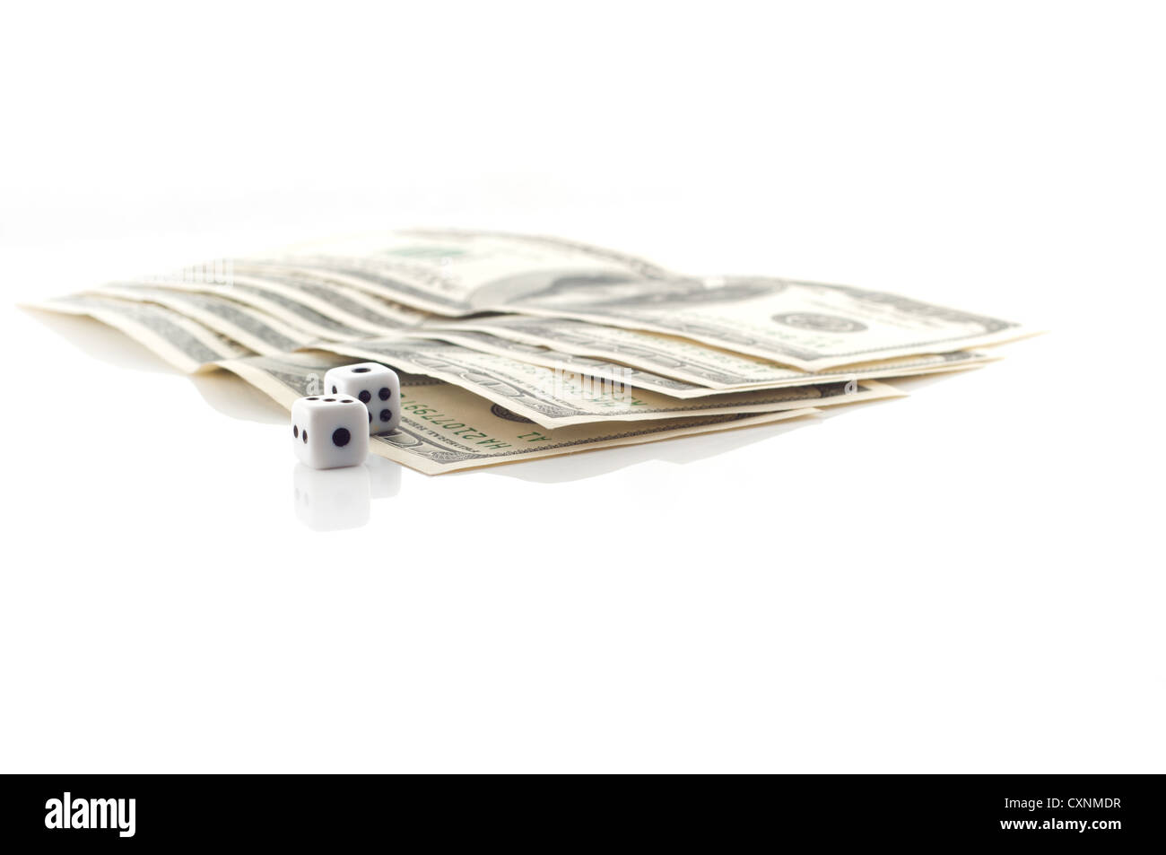 Dice and money Stock Photo - Alamy