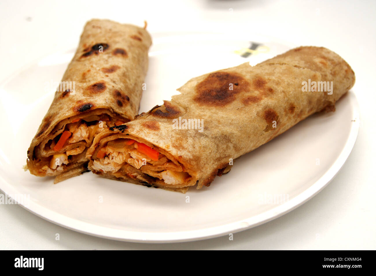 Indian food , Chicken Kathi roll Stock Photo - Alamy