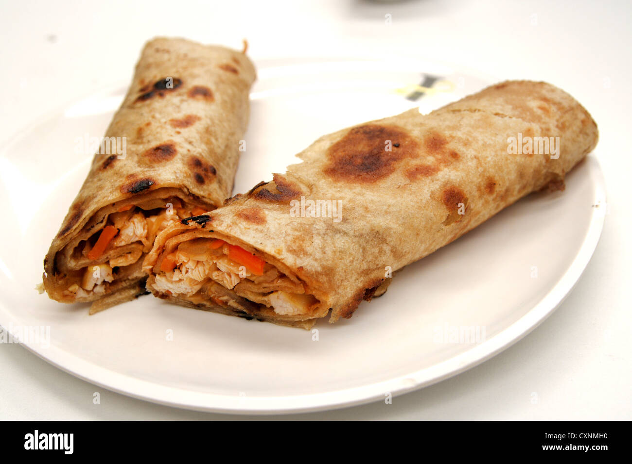 Indian food , Chicken Kathi roll Stock Photo - Alamy