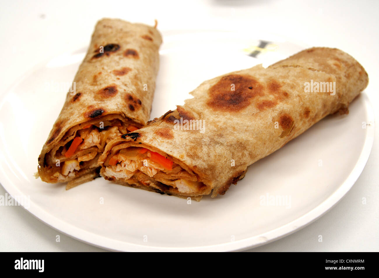Indian food , Chicken Kathi roll Stock Photo - Alamy