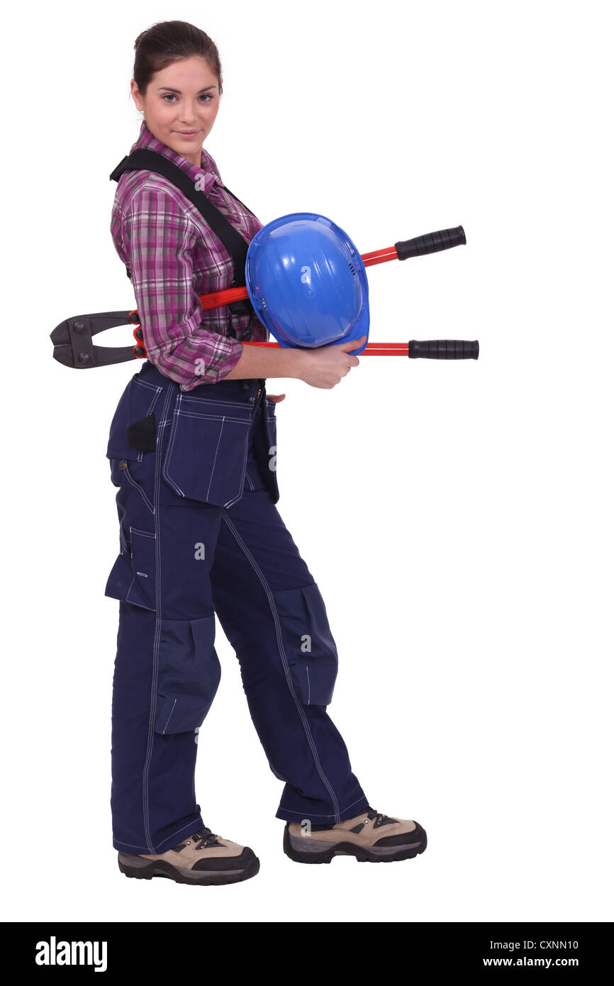 Craftswoman posing hi-res stock photography and images - Alamy