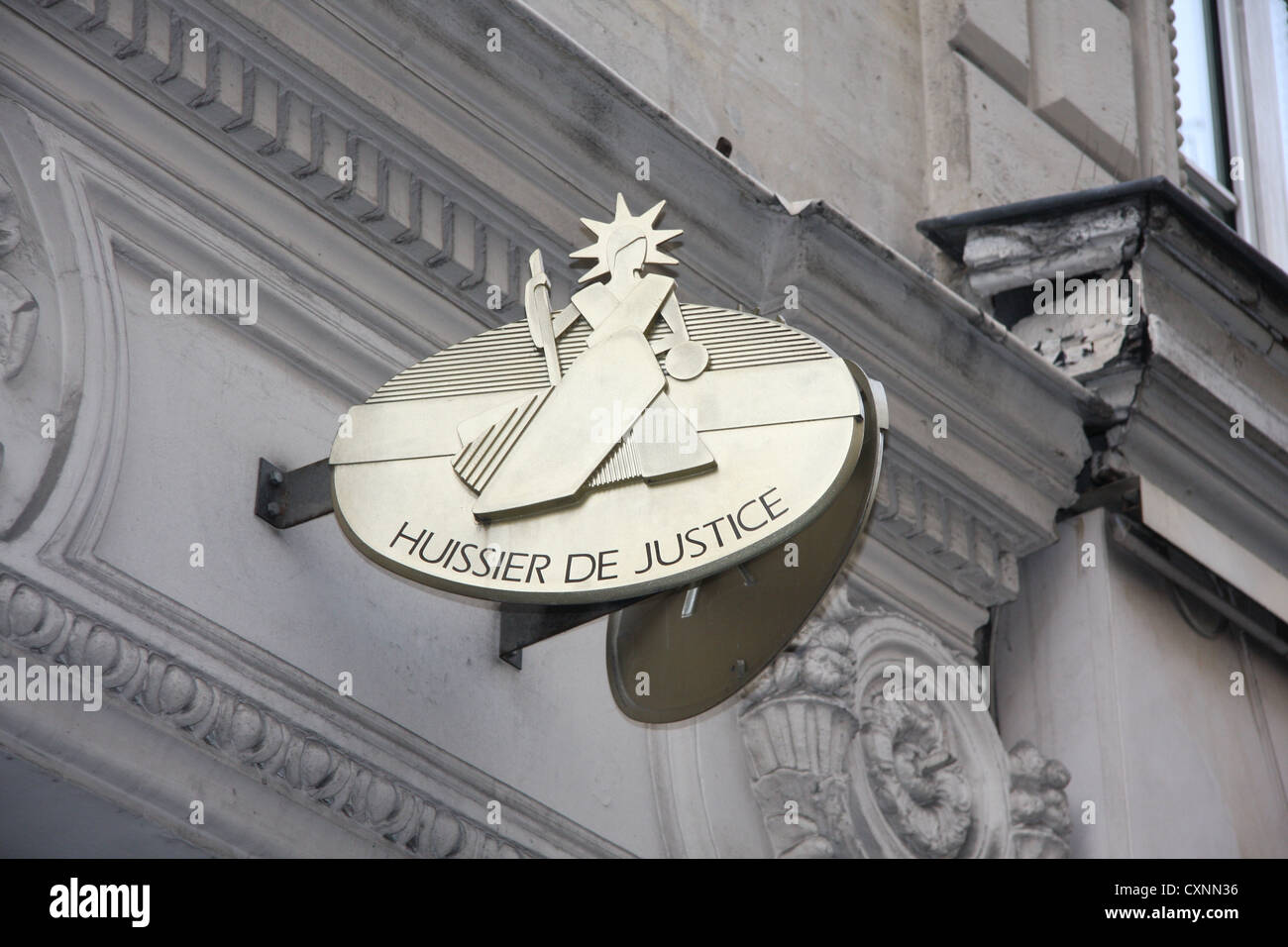 Copper of French court bailiff in Paris Stock Photo - Alamy
