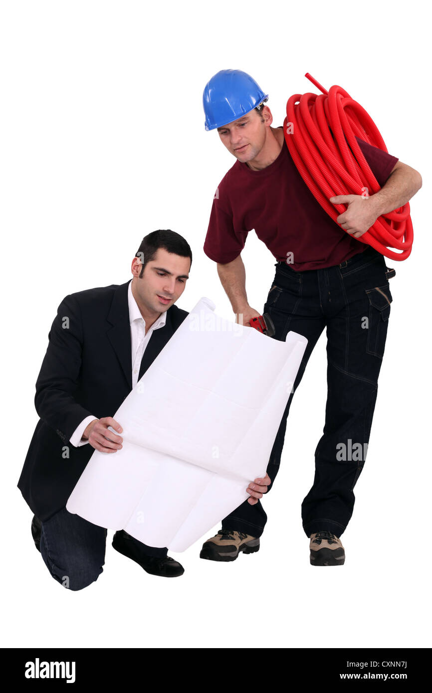 An architect and his plumber Stock Photo - Alamy An architect and his plumber Stock Photo - Alamy